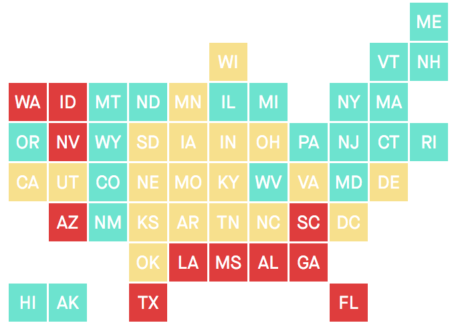 White House document shows 18 states in coronavirus “red zone” - North ...